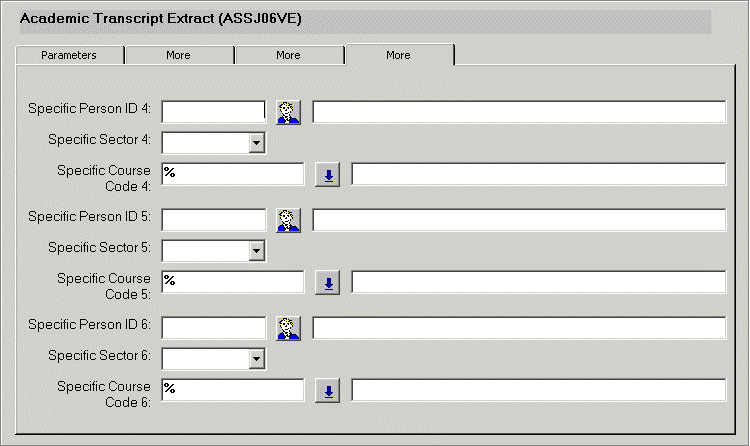 Academic Transcript Extract